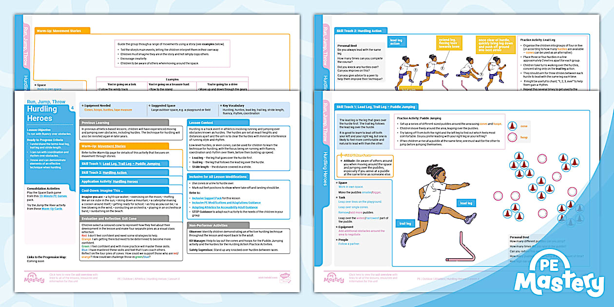 PE Mastery: Year 3 Run, Jump, Throw Lesson 4 Hurdling Heroes