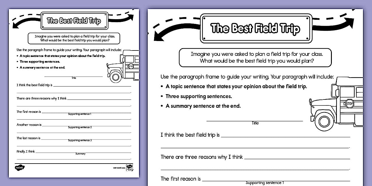 Field Trip Writing Activity | ELA | Twinkl USA - Twinkl