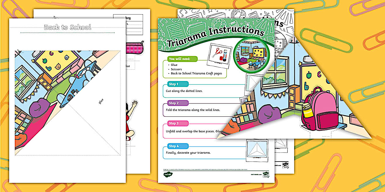 Back to School Triarama (Teacher-Made) - Twinkl