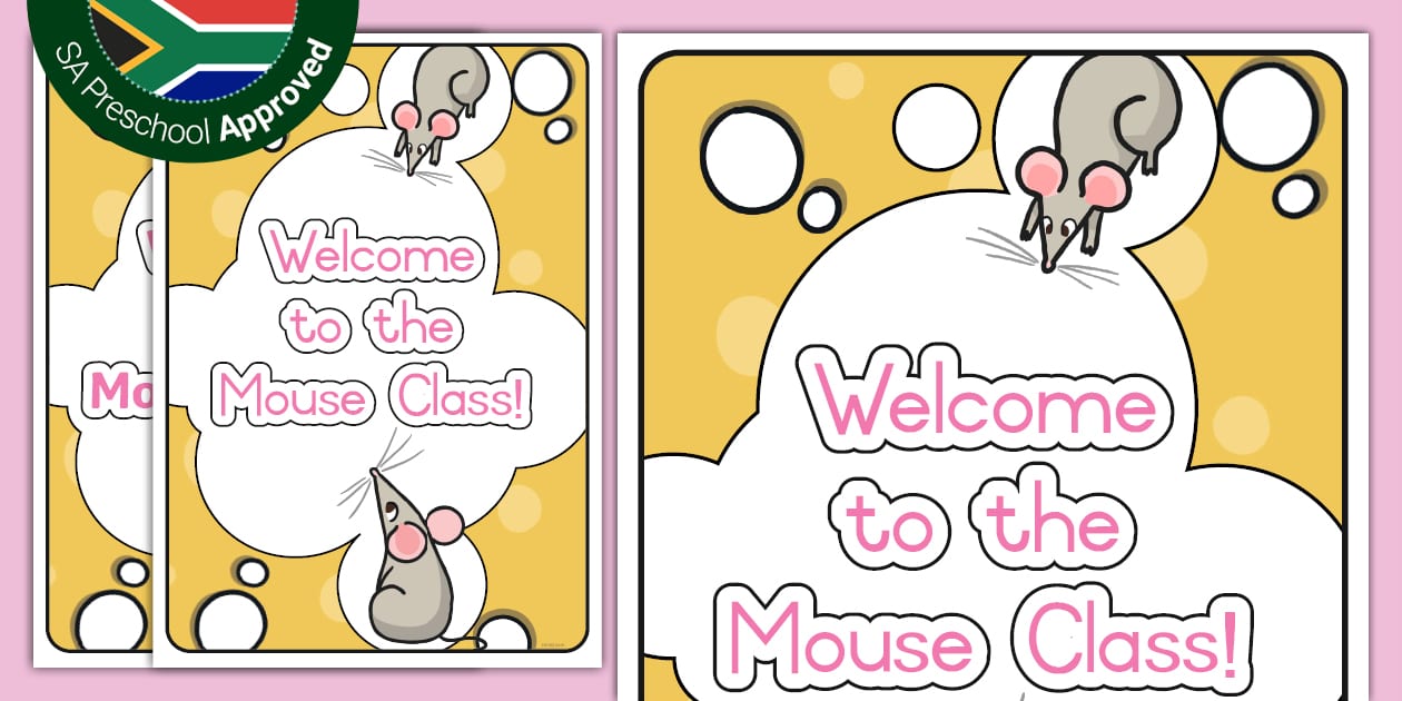 Mouse-Themed Welcome Display Poster