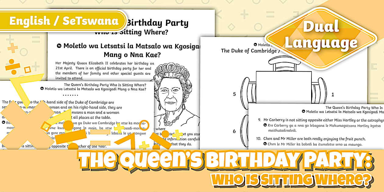 Grade 4 Maths-Term 4- The Queen's Birthday Party English/Setswana (CAPS