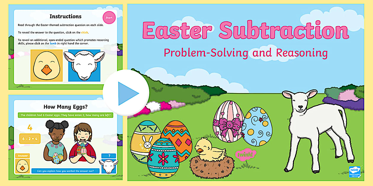 Easter Subtraction Problem-Solving and Reasoning PowerPoint
