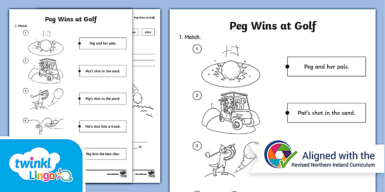 Peg Wins at Golf Activity Sheets (teacher made) - Twinkl