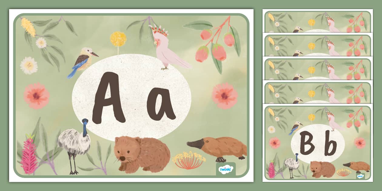 Home Among the Gum Trees Themed Alphabet Poster - Twinkl
