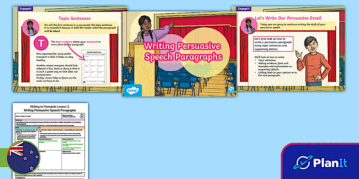 Phase 2 Speeches Lesson 5: Persuasive Speech Paragraphs
