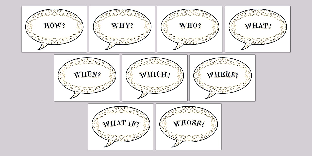 Celestial-Themed Question Words Display Posters - Twinkl