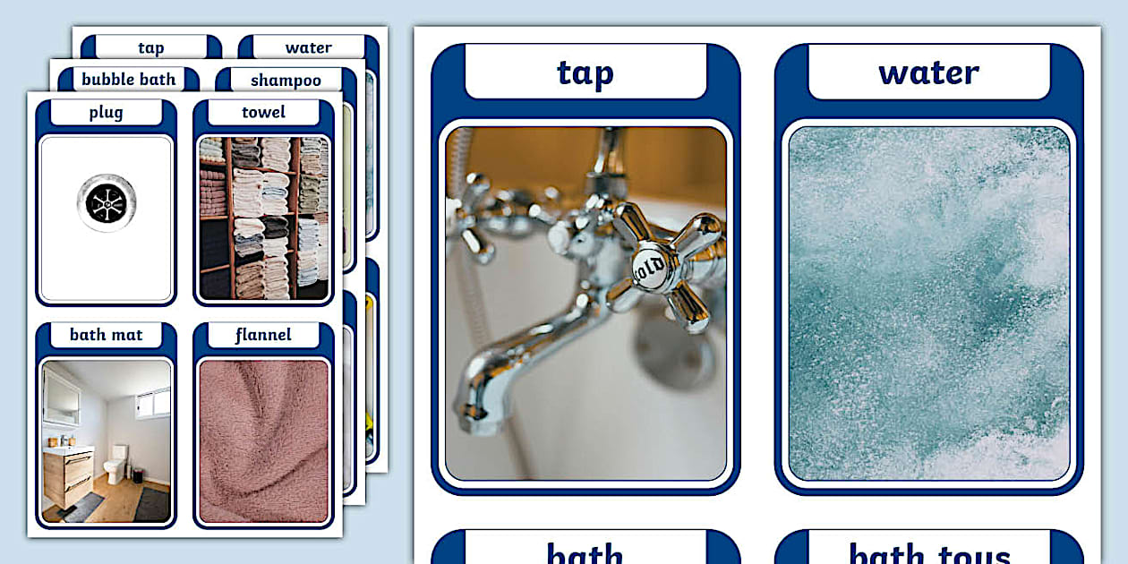 Bath Time Photo Flashcards (teacher made) - Twinkl