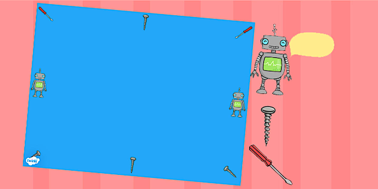 Robot Themed Editable PowerPoint Background Template