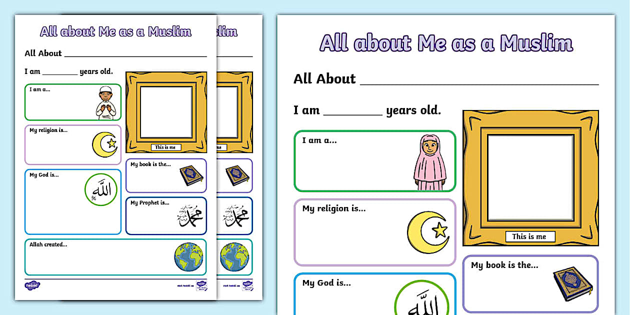All about Me as a Muslim Activity (teacher made) - Twinkl