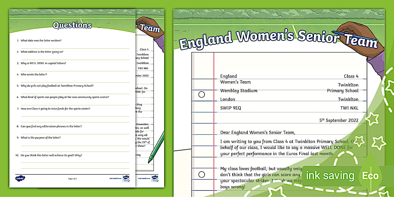 Year 4 Letter Reading Comprehension Activity | Parents