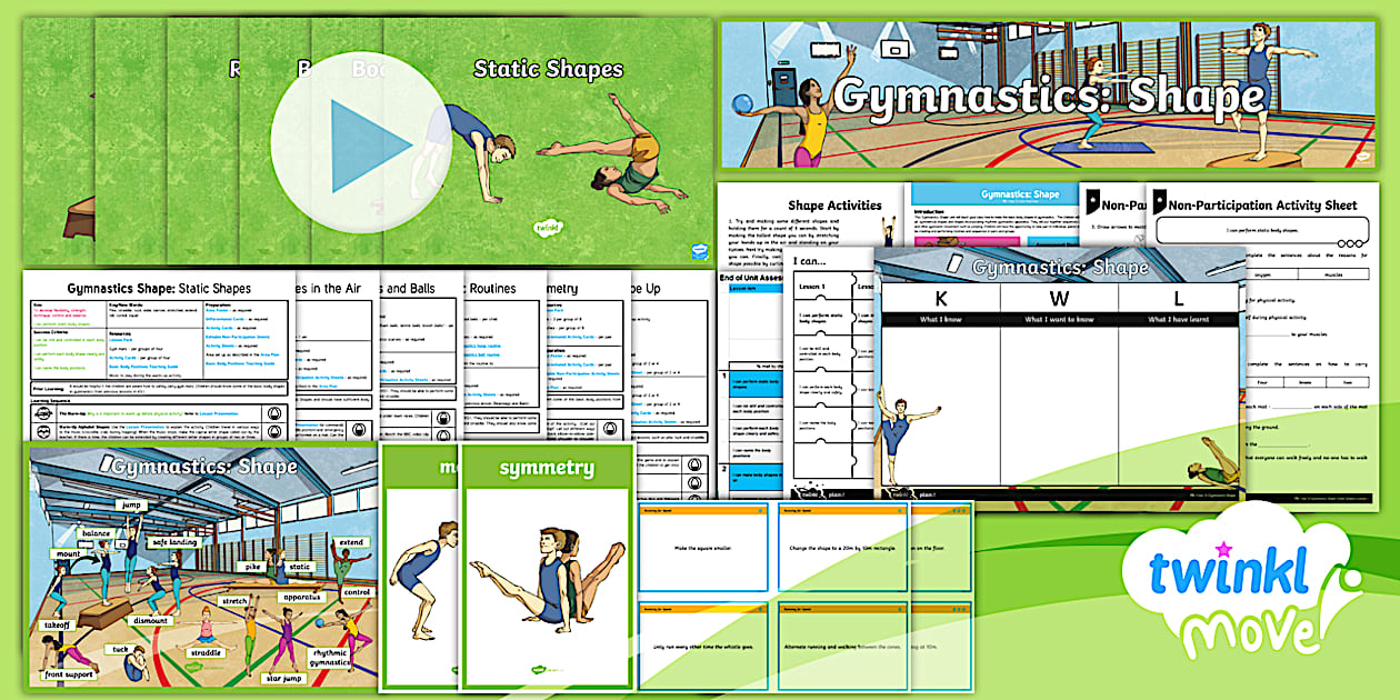 Shape Unit Pack - Year 3 PE Gymnastics Lesson - Twinkl