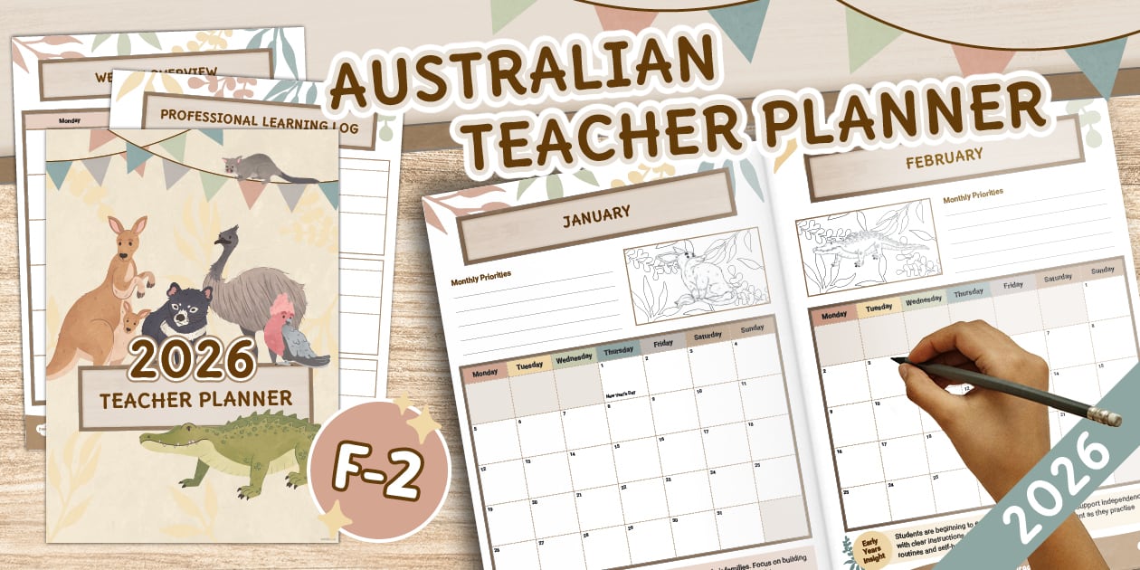 2026 Australian Teacher Planner F–2