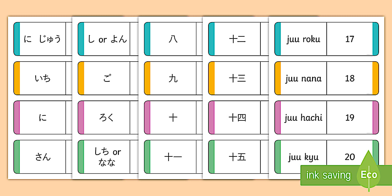 SA Japanese Number Loop Cards (teacher made) - Twinkl