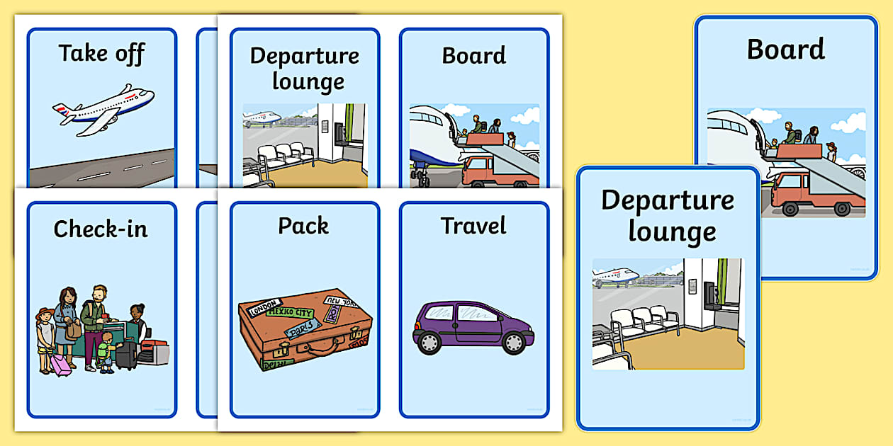 Going on a Plane Journey Cards (teacher made) - Twinkl