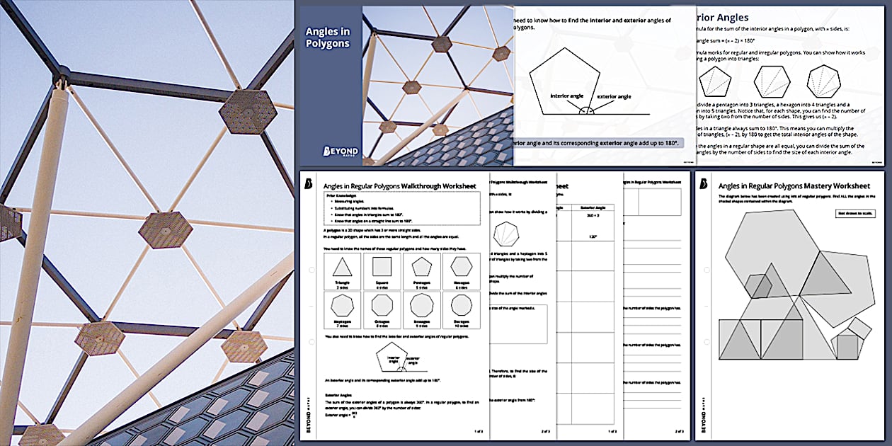 👉 Angles in Regular Polygons Resource Pack | Beyond Maths