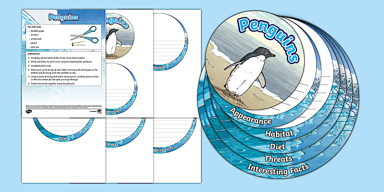 All About Penguins Circles Booklet - Twinkl Writing - Twinkl
