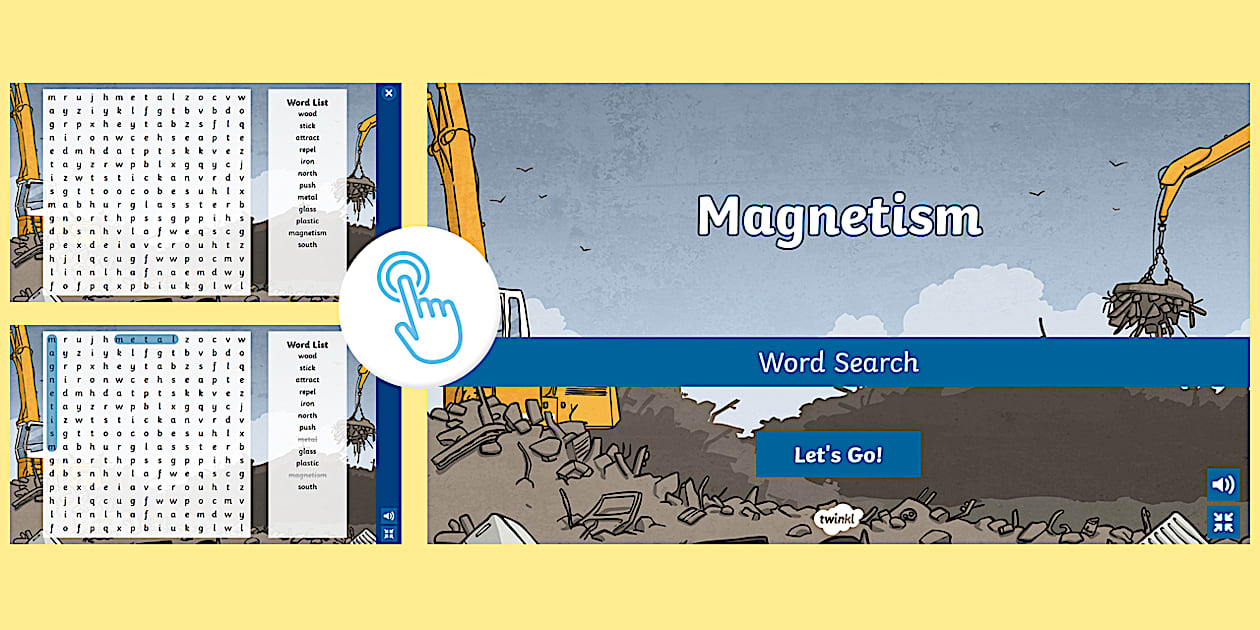 Interactive Magnetism Word Search | Twinkl Go! - Twinkl