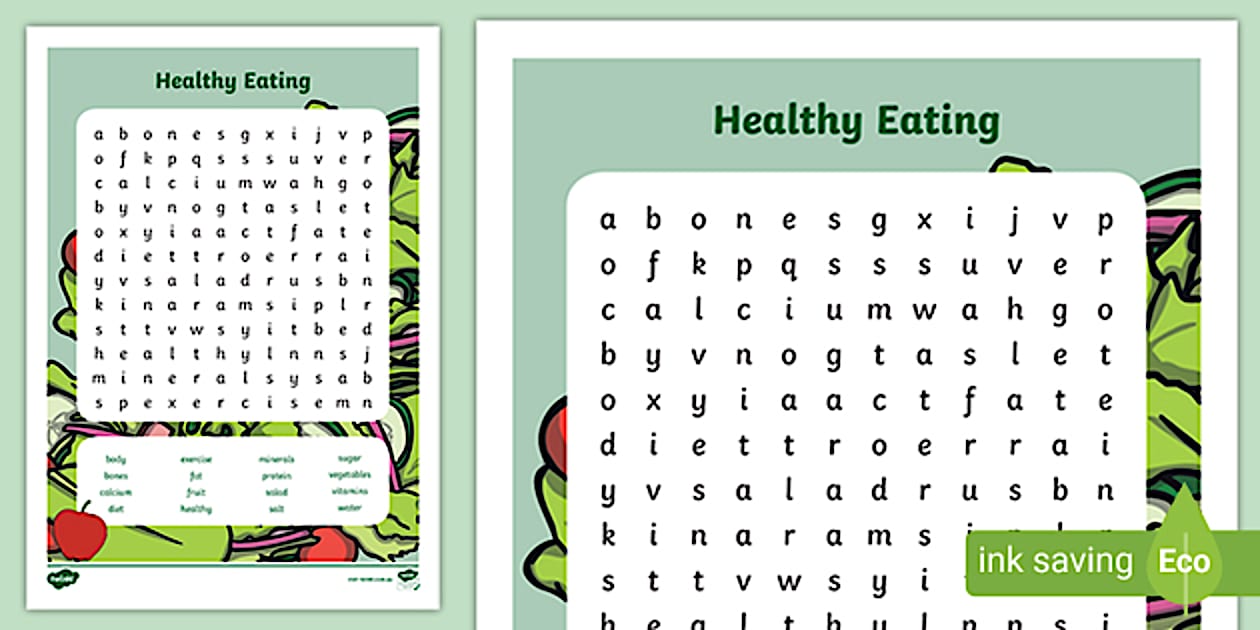 Healthy Eating Word Search | Twinkl Primary Resources