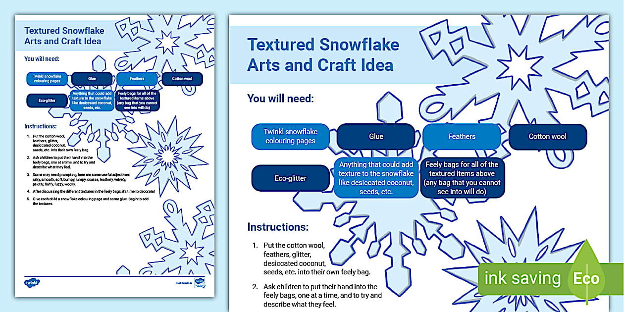 Decorating Snowflakes Adult Information Sheet (teacher made)