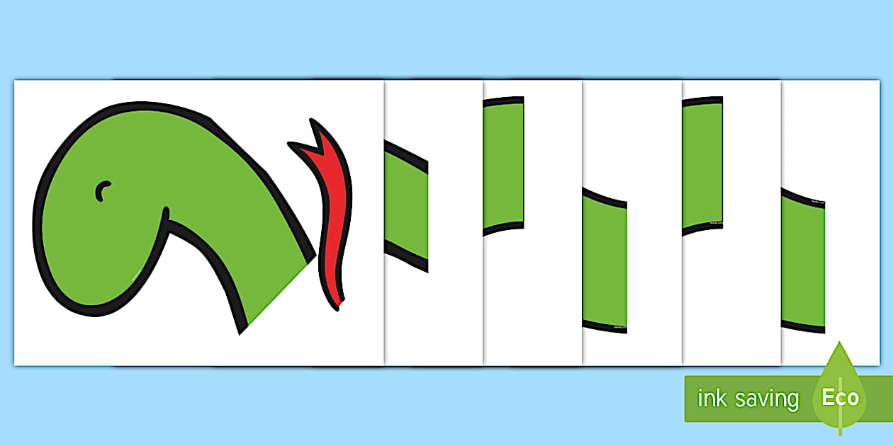 Numbers 1-10 on Counting Snake Cutouts (Teacher-Made)