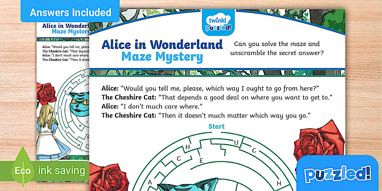 Alice in Wonderland Maze Mystery | Twinkl Puzzled - Twinkl