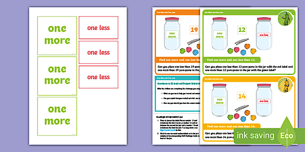 EYFS Maths One More, One Less Chilli Challenges: Pom-Pom Jars