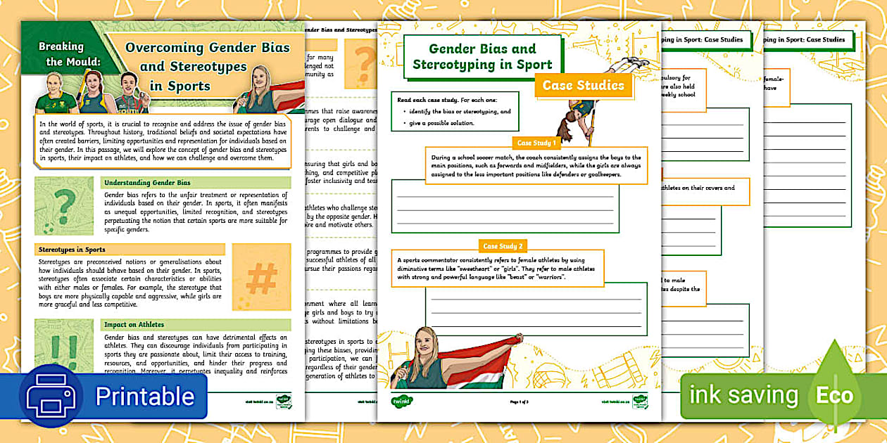 Women's Day - Gender Bias and Stereotypes in Sports Pack