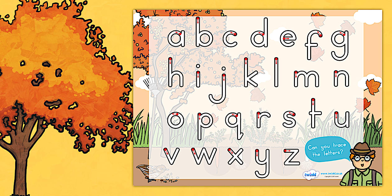 Autumn Themed Letter Writing Worksheet