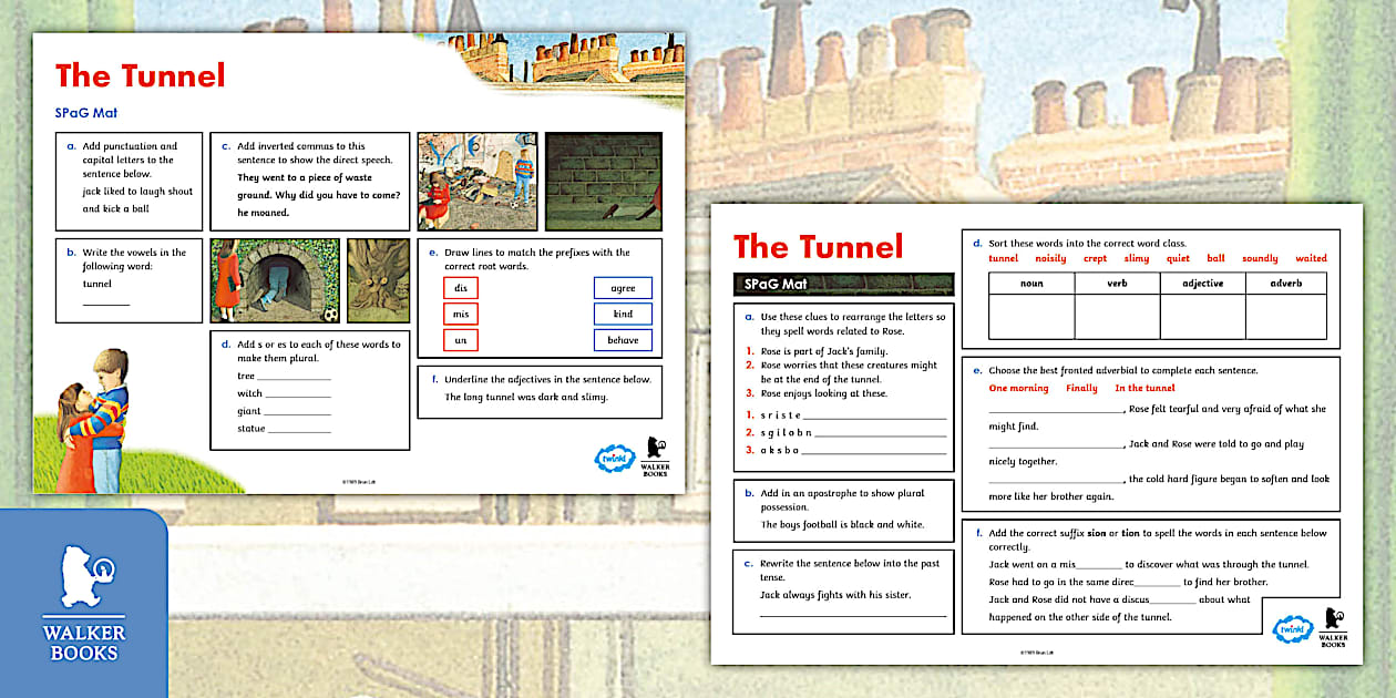 FREE! - The Tunnel: SPaG Mats [Ages 7-8 & 8-9] - Twinkl