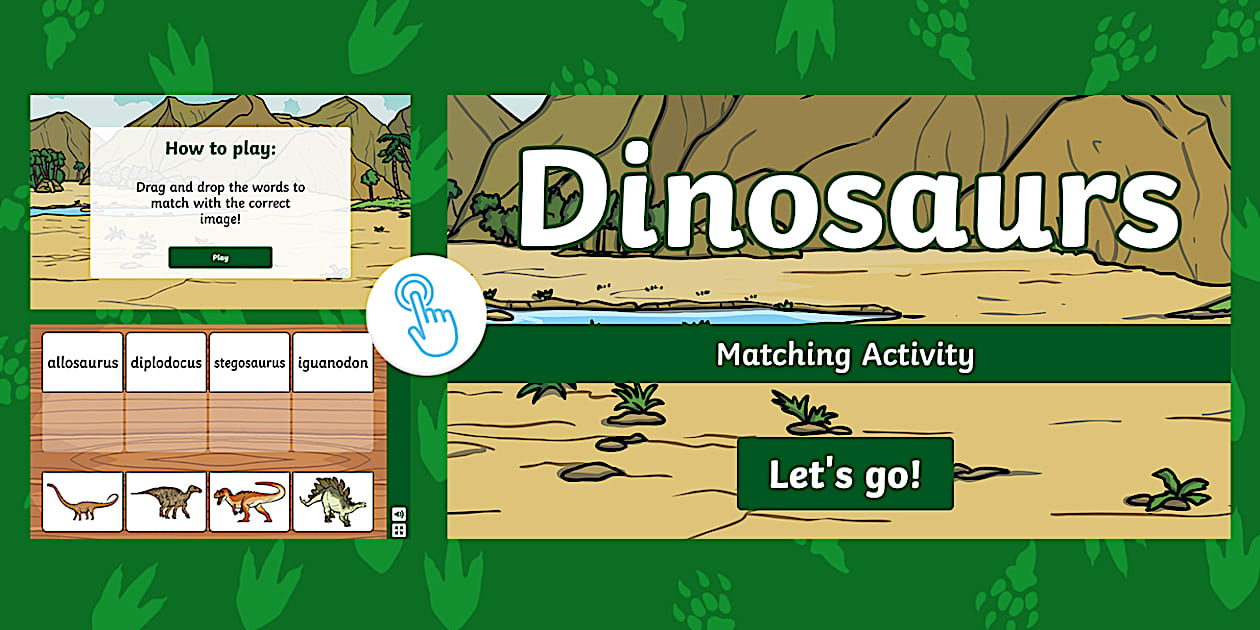 Dinosaurs Interactive Matching Game Twinkl (teacher made)
