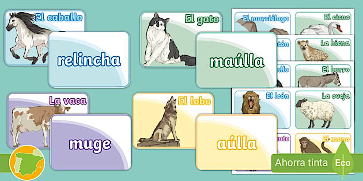 Tarjetas de emparejar: Los sonidos de los animales - Twinkl