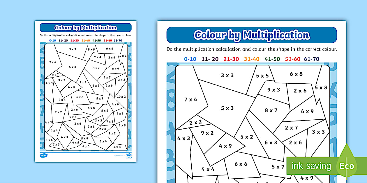 Multiplication Colour by Number Activity | Twinkl - Twinkl