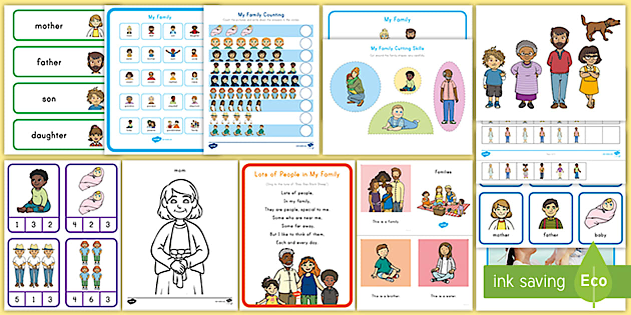 Kindergarten Families Activity Pack (teacher made) - Twinkl