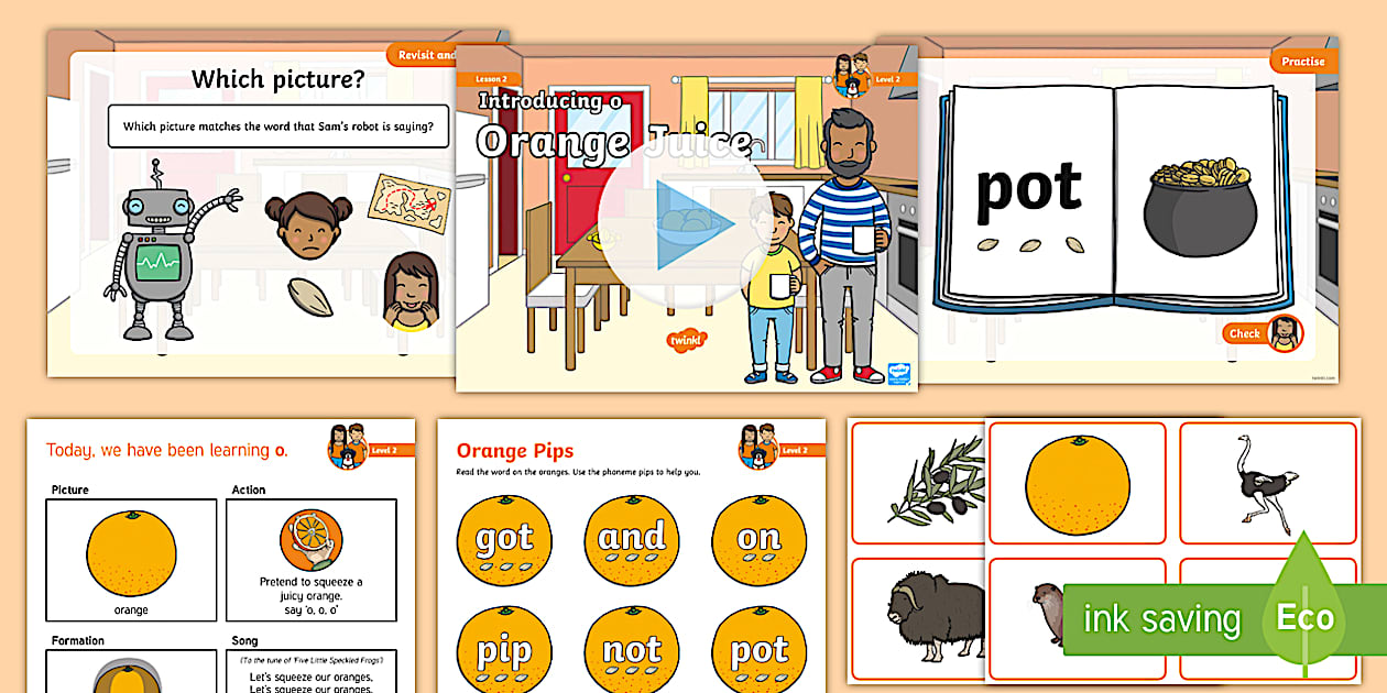 'o' Lesson Pack Level 2 Week 3 Lesson 2 (teacher made)