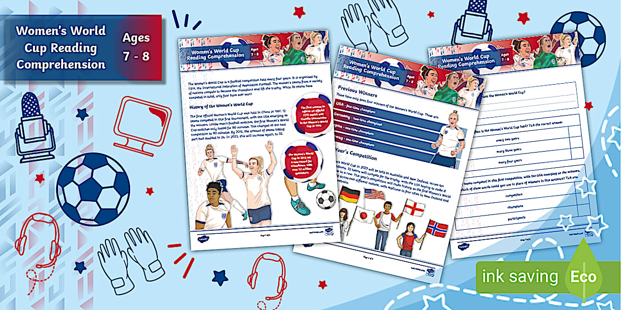 Women's World Cup Reading Comprehension (Ages 7 - 8)
