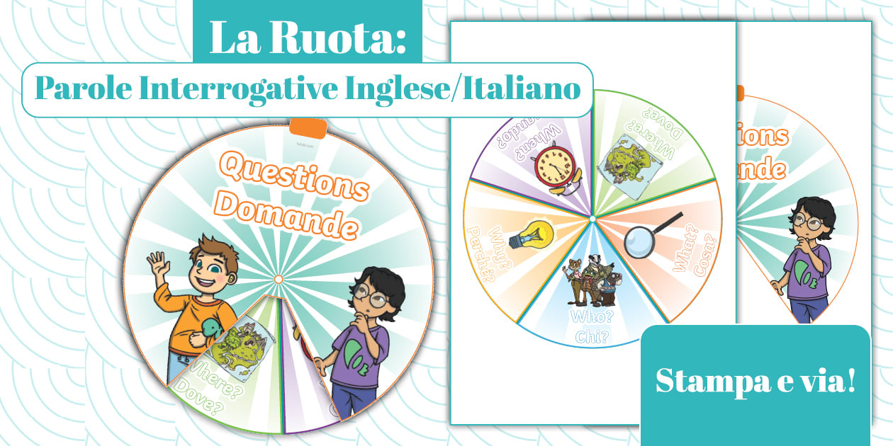 * NEW * La Ruota: Parole Interrogative Inglese/Italiano