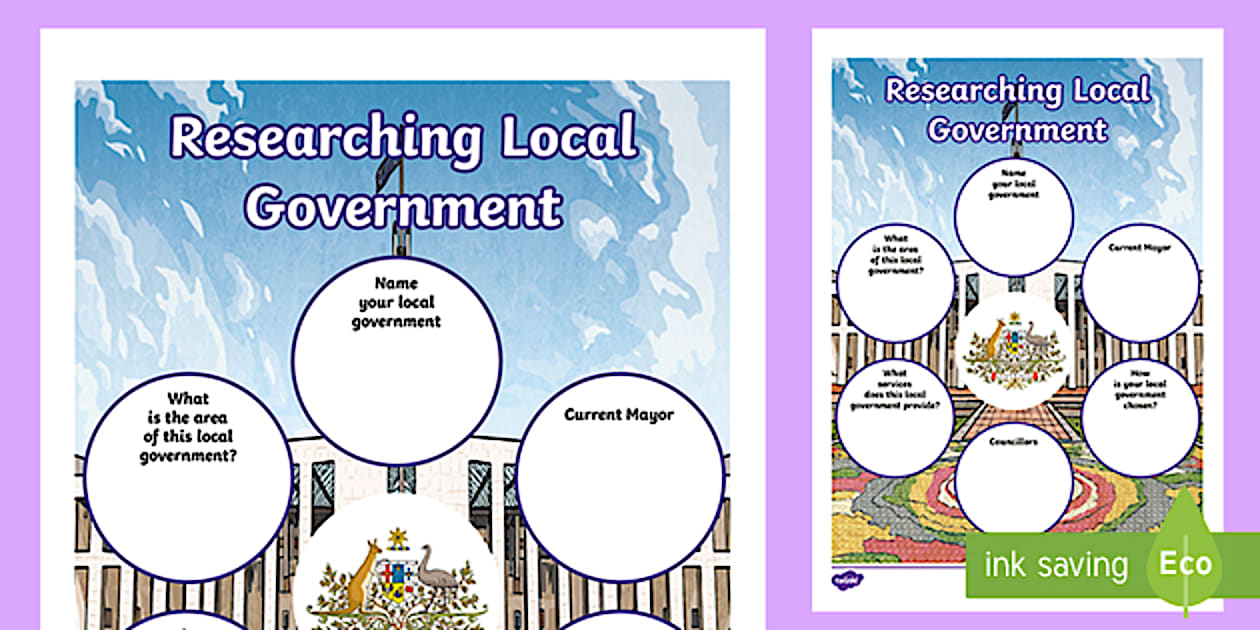 Researching Local Government Worksheet (teacher made)