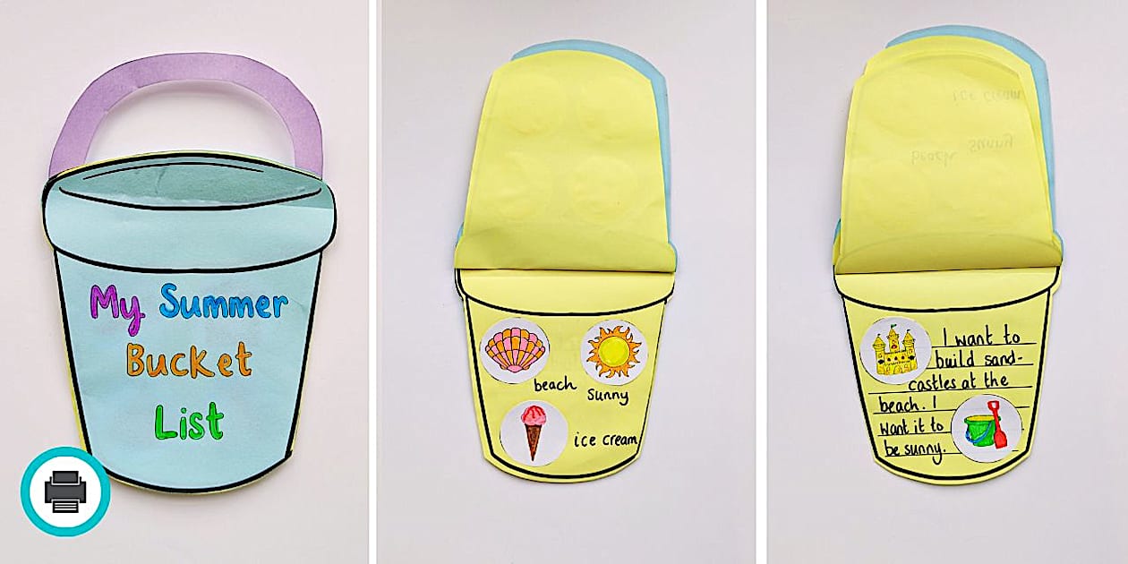 My Summer Bucket List | Seaside Crafts (teacher made)