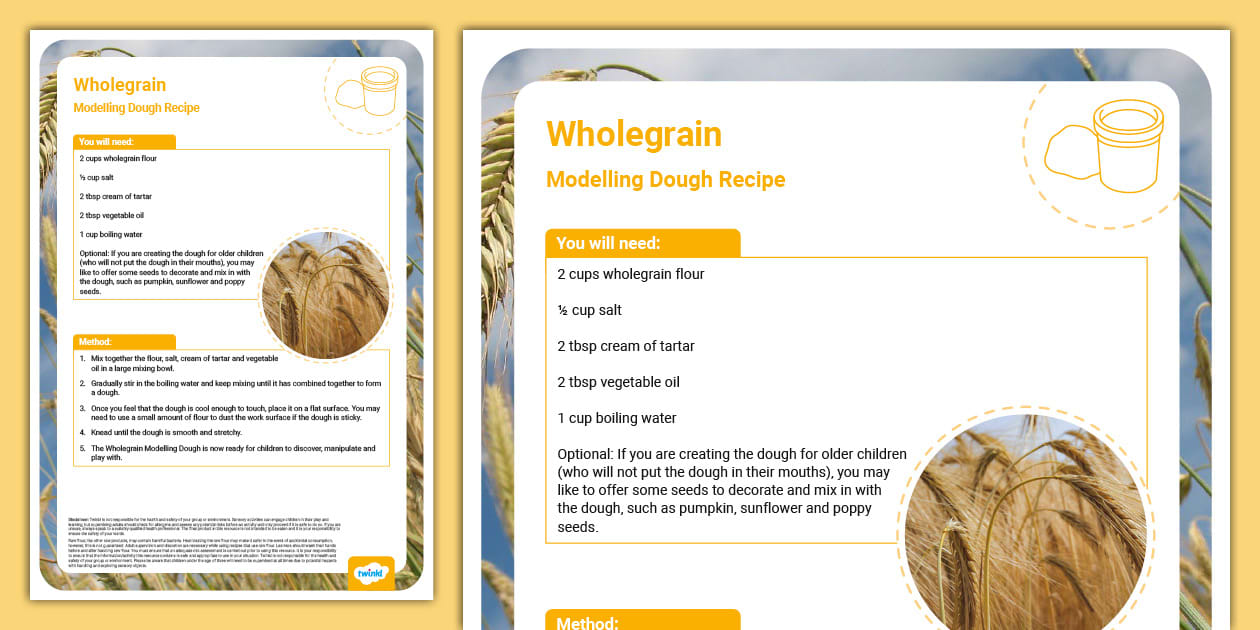 Wholegrain Modelling Dough Recipe | Twinkl (Teacher-Made)