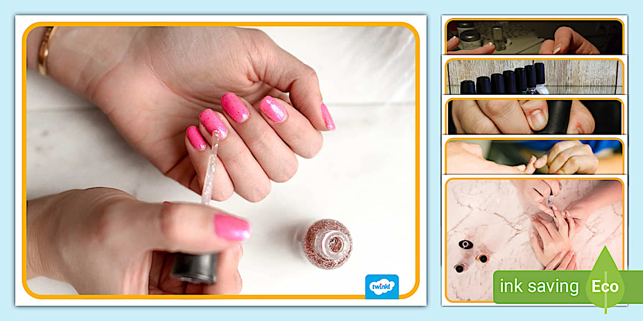 Nail Painting Display Photo Pack - Twinkl - EYFS - Role Play