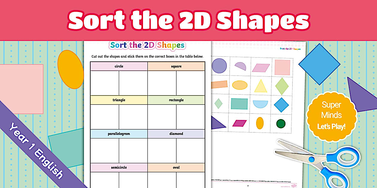 Sort the 2D Shapes Worksheet