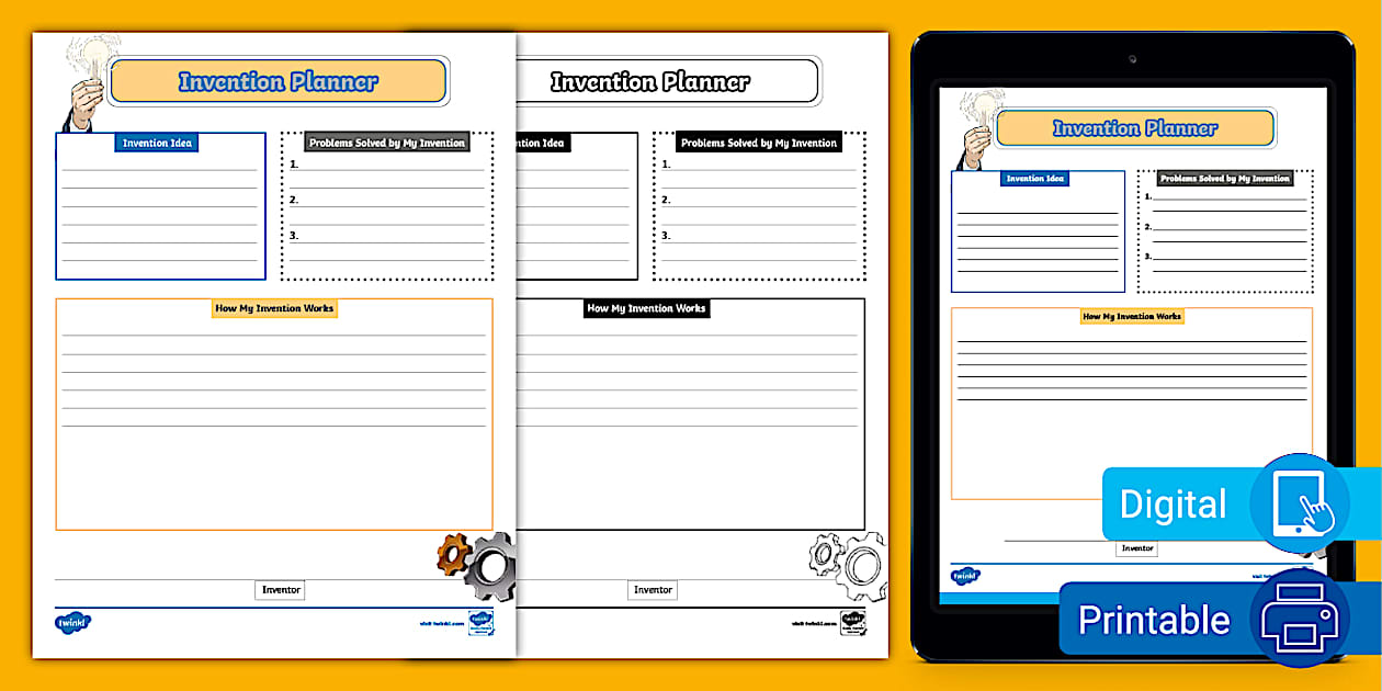 Invention Planner Graphic Organizer (teacher made) - Twinkl