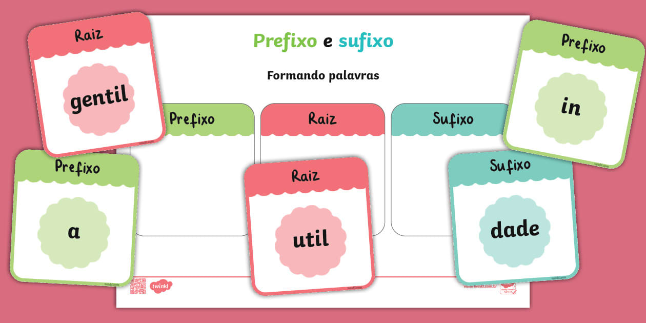 Prefixo e sufixo - Formando palavras (teacher made) - Twinkl