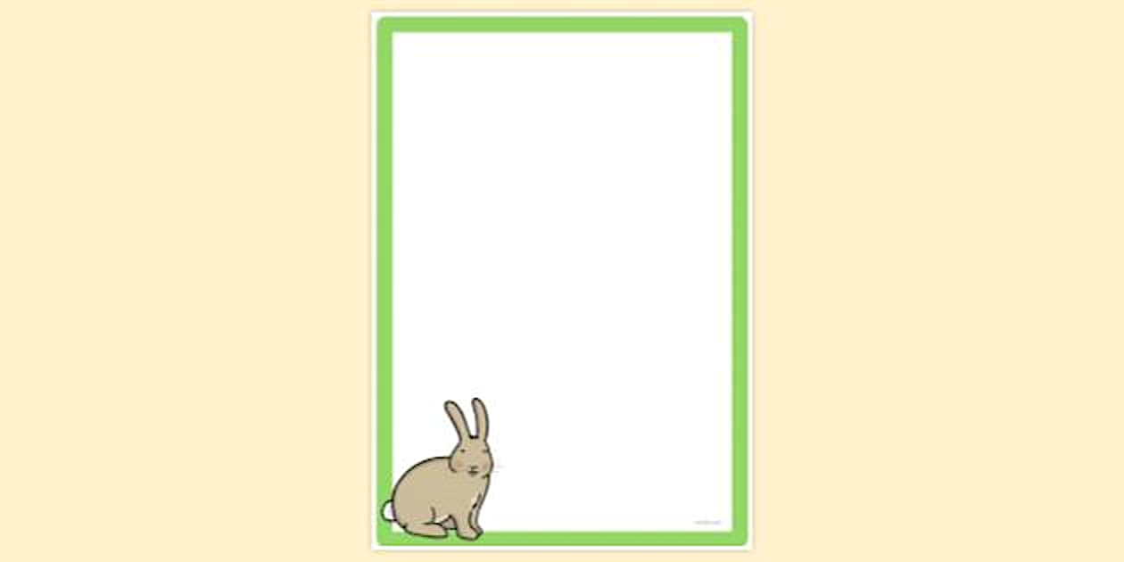 Simple Bunny Page Border (Hecho por educadores) - Twinkl