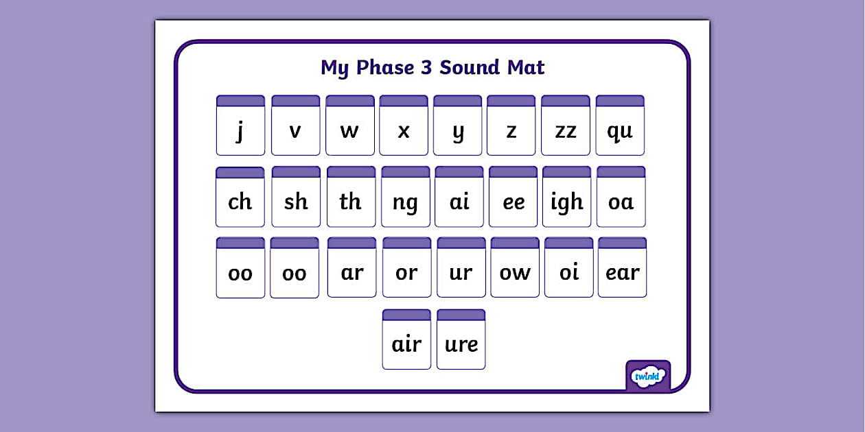 Cursive Phase 3 Sound Mat Letters Only (teacher made)