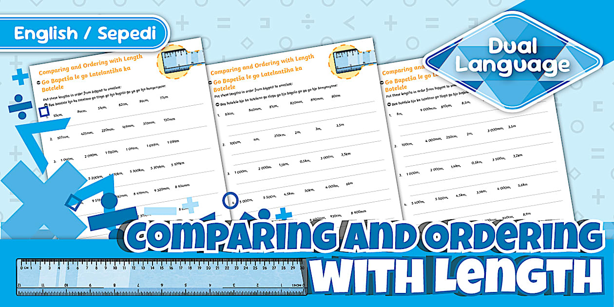 Comparing and Ordering with Length ActivitySheet Sepedi/English