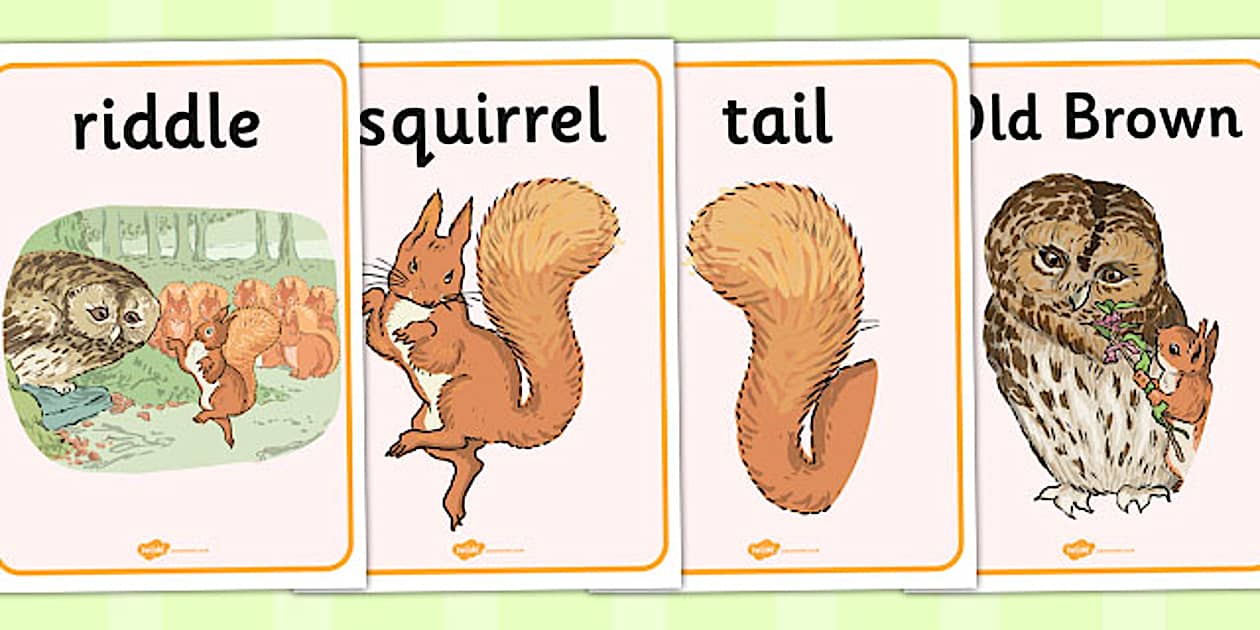The Tale of Squirrel Nutkin Display Posters - squirrel nutkin