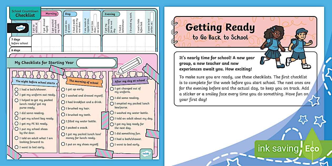 Getting Ready to Go Back to School (Ages 5 - 7) - Twinkl