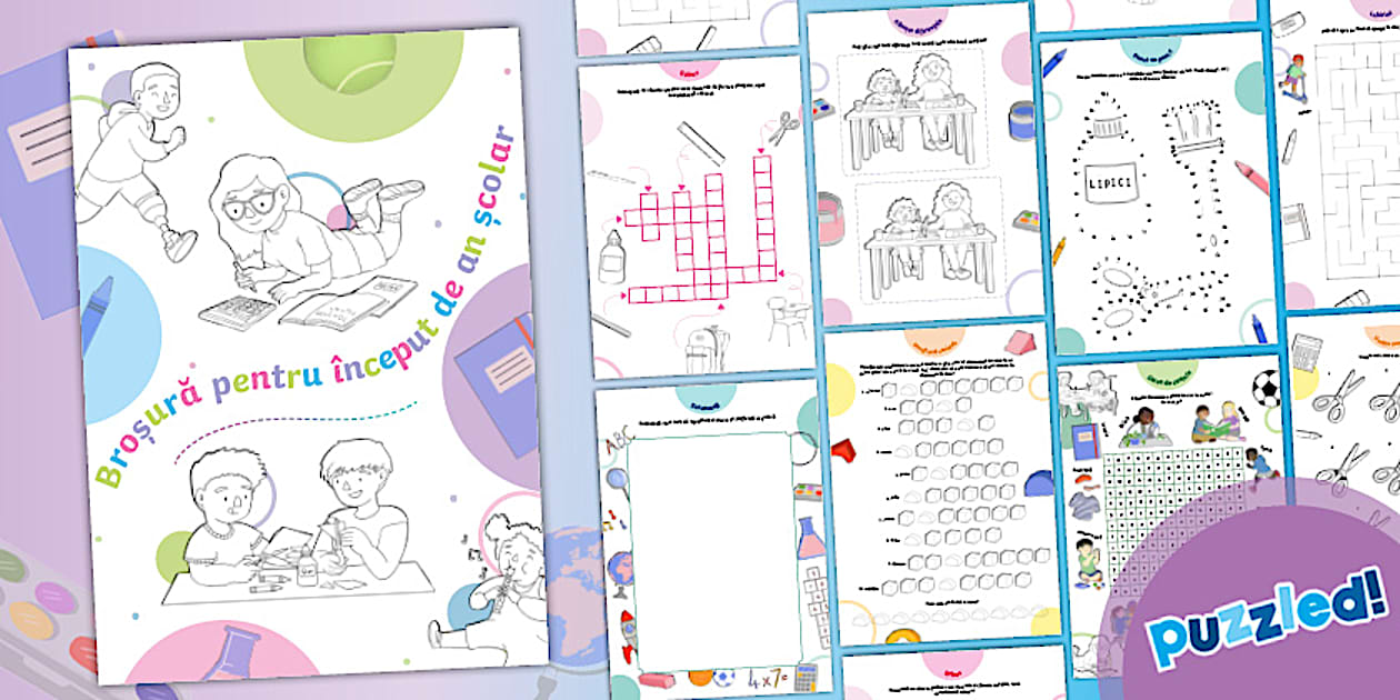 Început de an școlar – Broșură cu activități și jocuri