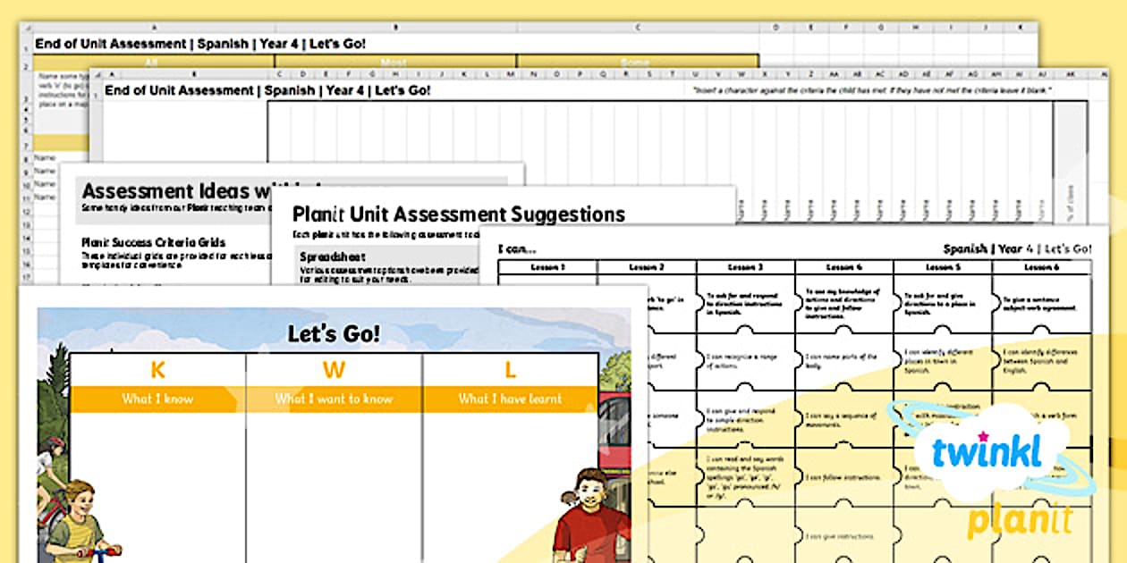 👉 PlanIt Year 4 Spanish Assessment: Let's Go!